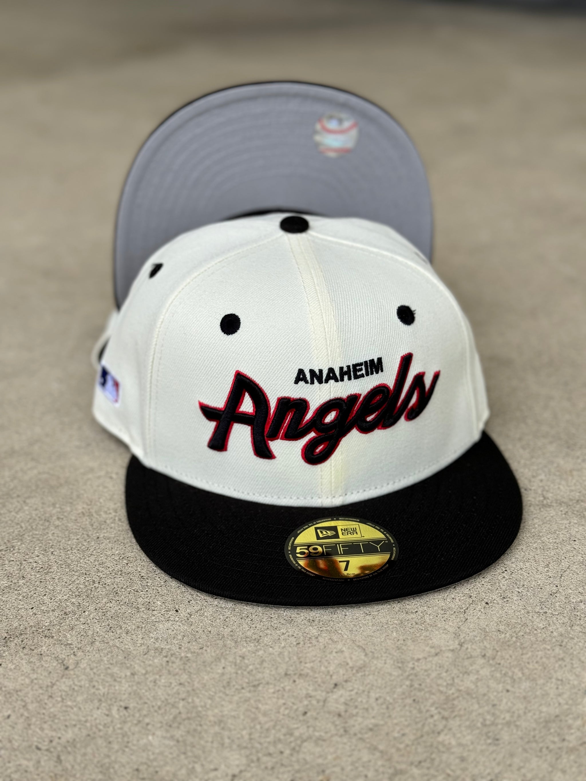 Anaheim Angels Script Chrome Black Side Battermen