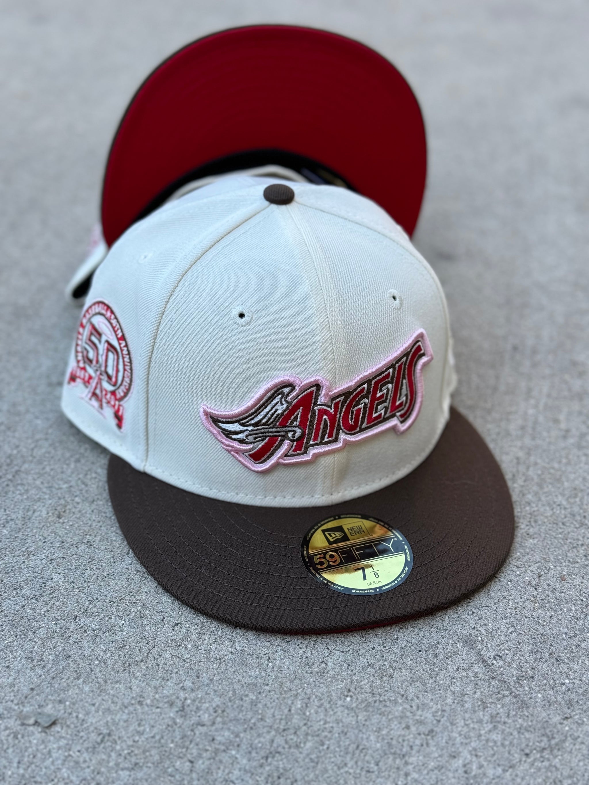 Anaheim Angels Script 2Tone Chrome Brown Red UV 50th Patch